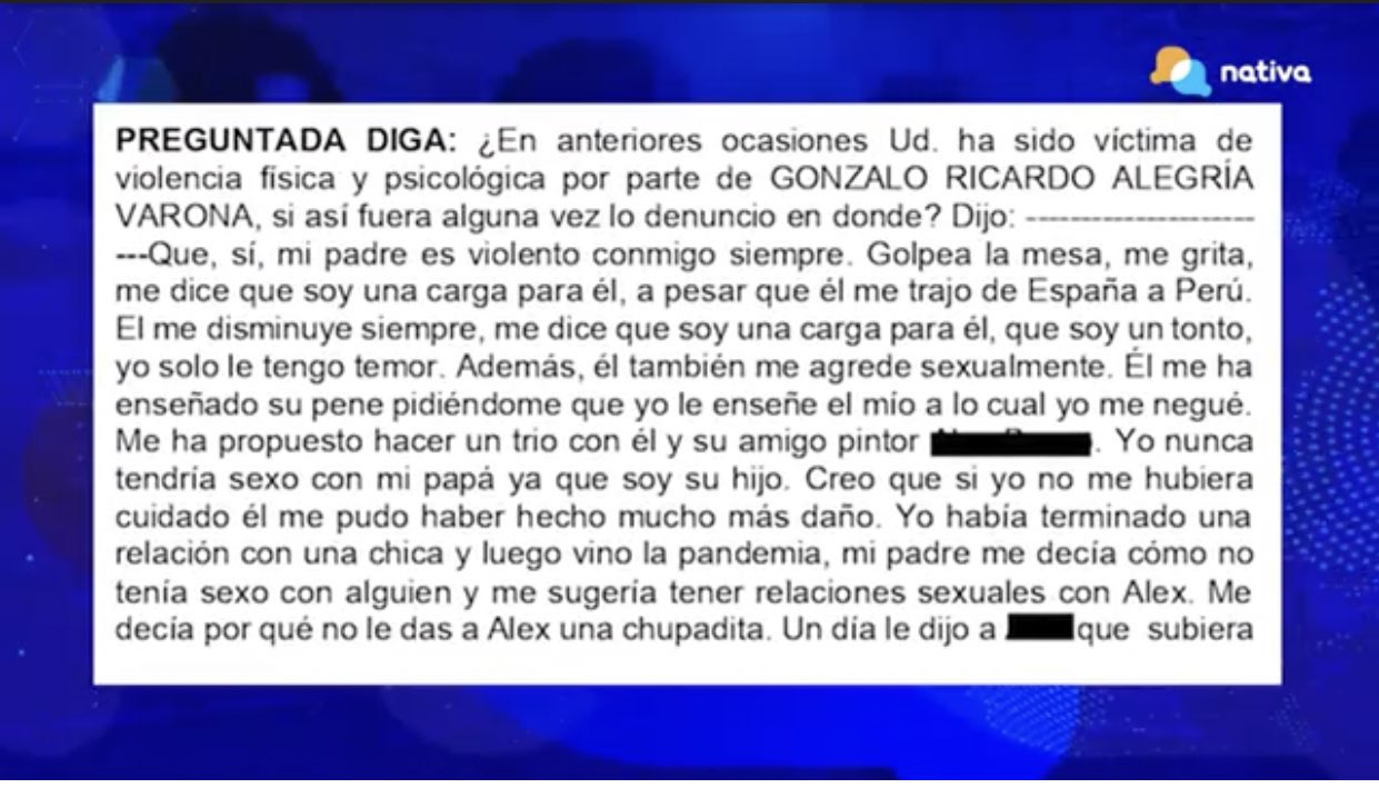 Gonzalo Alegría Fue Denunciado Por Violencia Psicológica Y Sexual